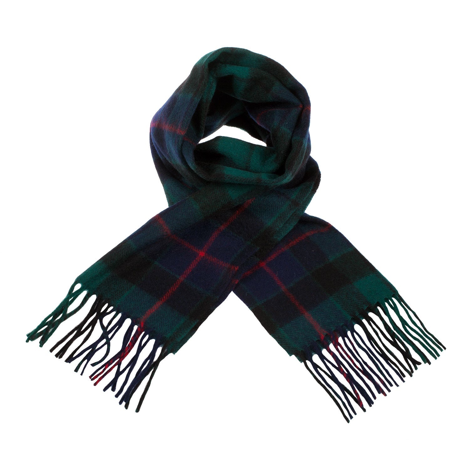 Cashmere Scottish Tartan Clan Scarf MORRISON GREEN | Dunedin Cashmere