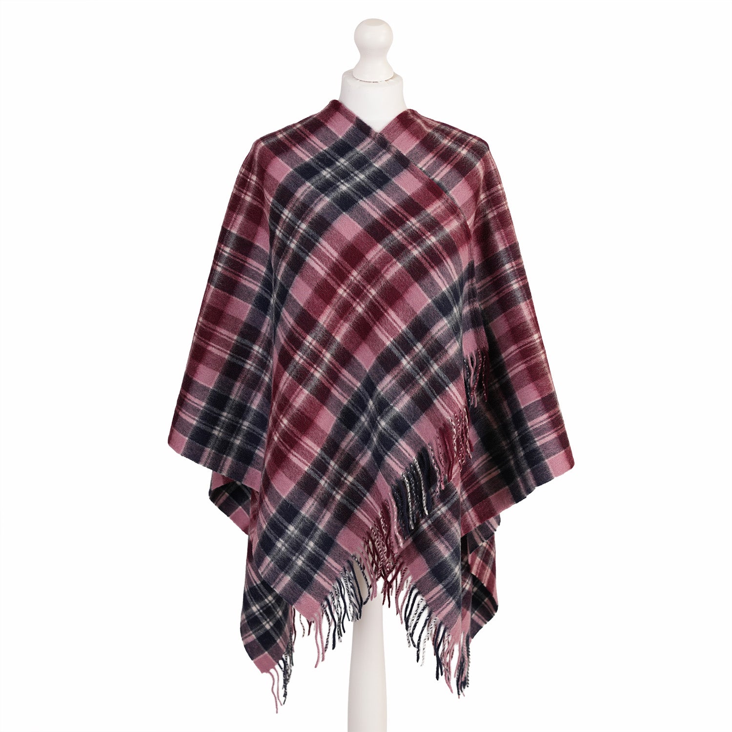 Mini Me Children's Cape Edinburgh Lambswool Macdonald Purple Mix ...