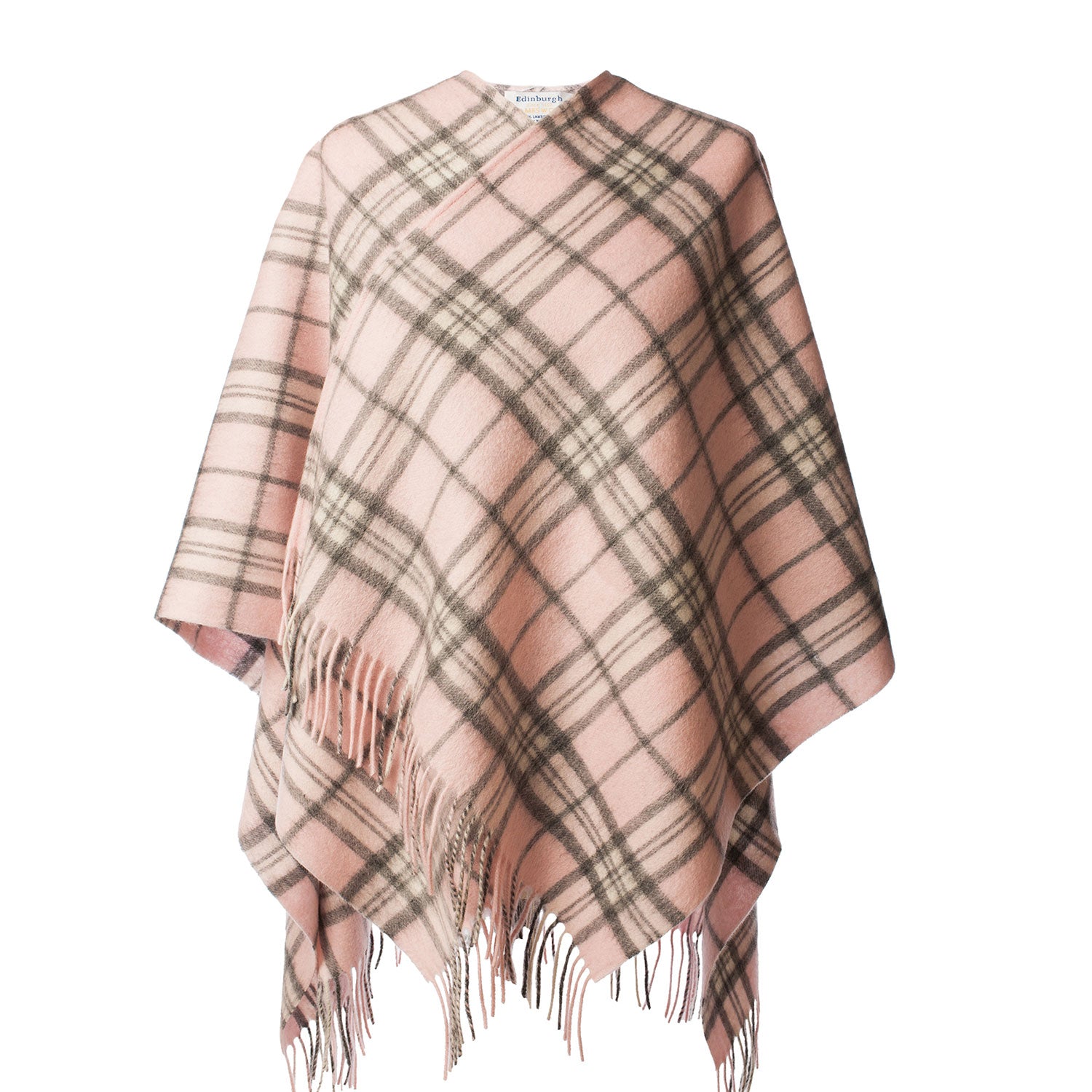 Edinburgh Lambswool Mini Cape THOMSON PALE PINK | Dunedin Cashmere